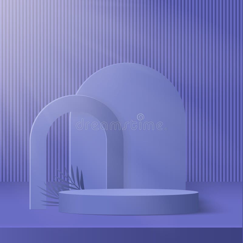 Blue Podium or Pedestal with Spotlight. Vector Stock Vector ...