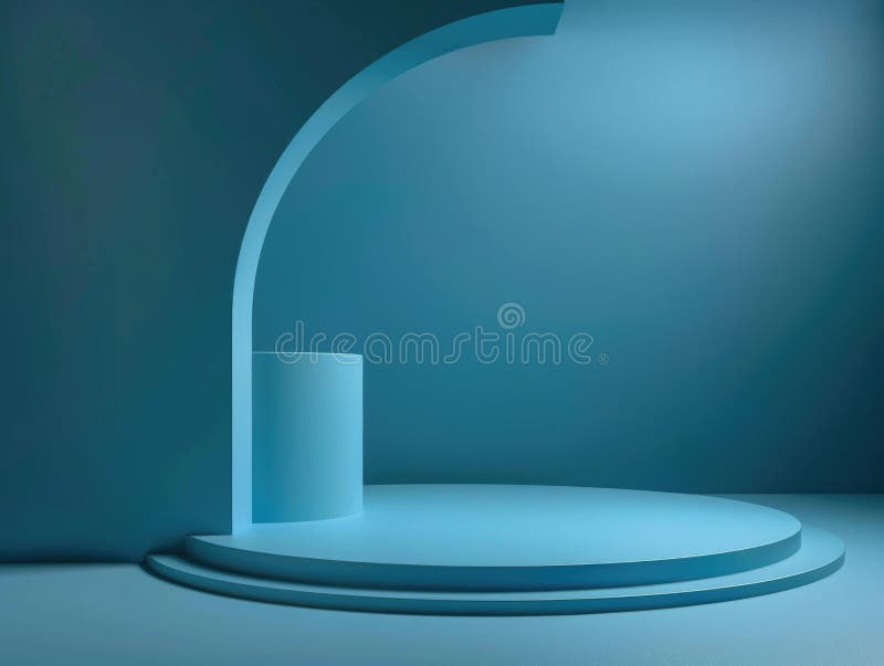 Blue podium with light stock image. Image of formal - 382527737