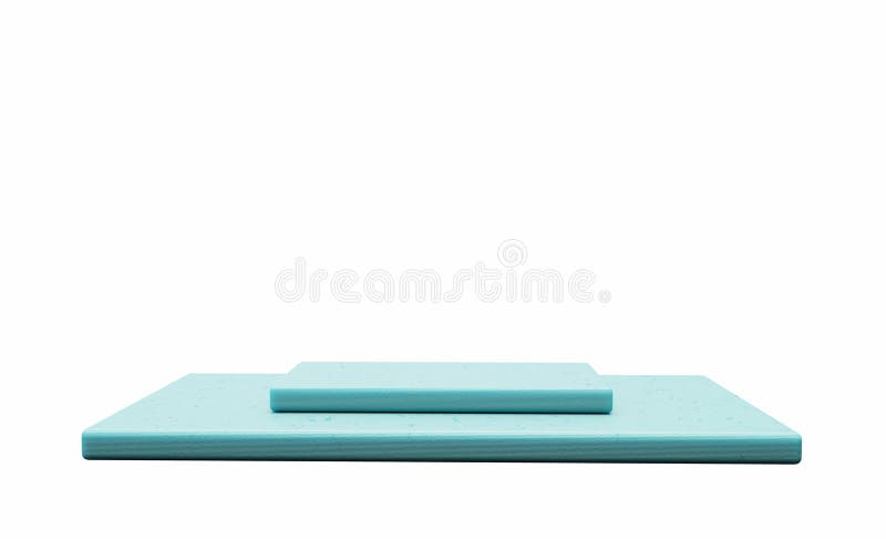 Blue Podium with Two Steps and Textured Surface Stock Image - Image of ...