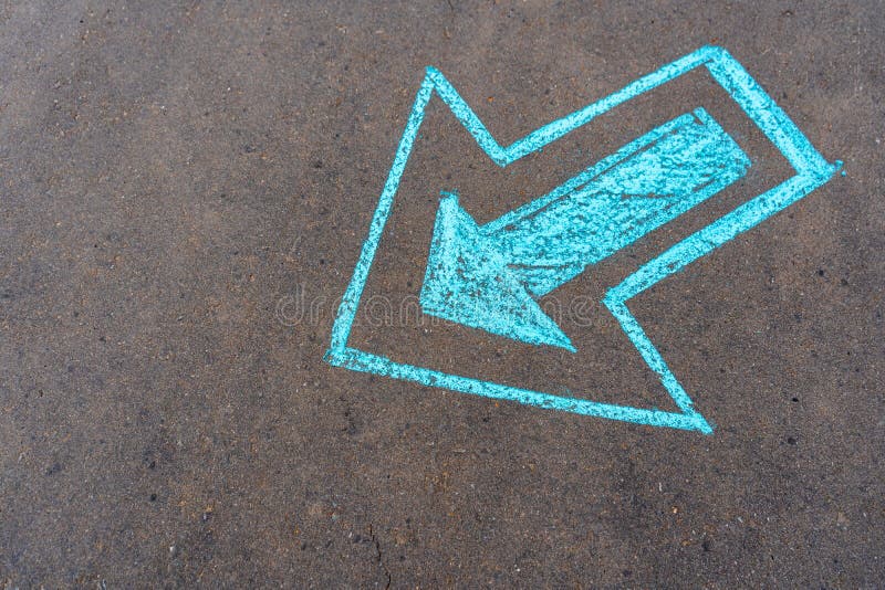 Blue Pointer on the Asphalt Stock Photo - Image of idea, asphalt: 187666020