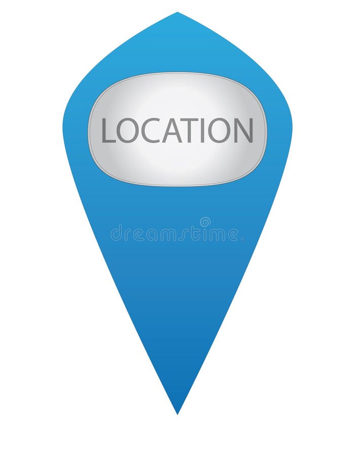 Blue Pointer Symbol Icons Isolated on White Background Stock Vector ...