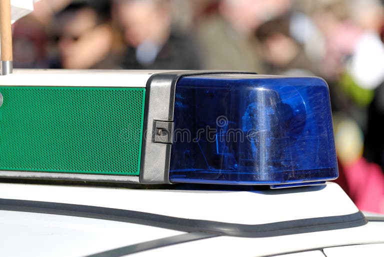 Blue police light stock image. Image of vehicle, criminal - 1952075