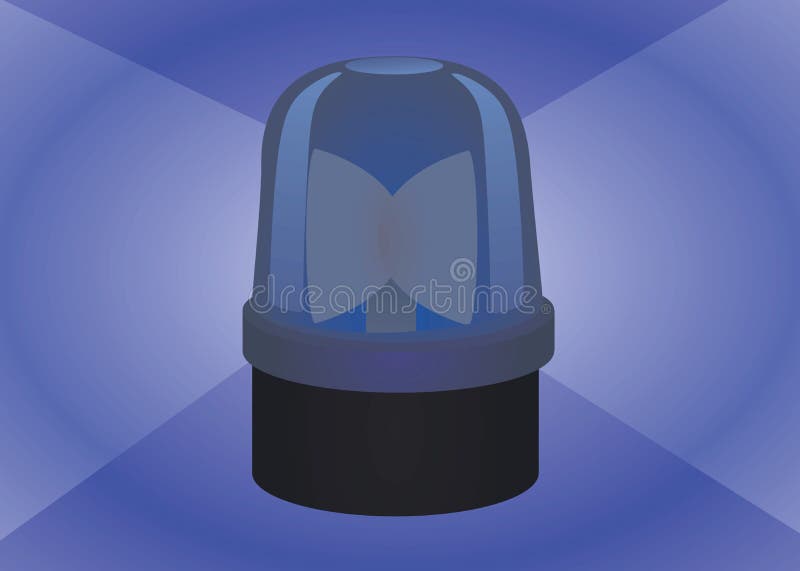 Blue police light stock vector. Illustration of emergency - 150288087