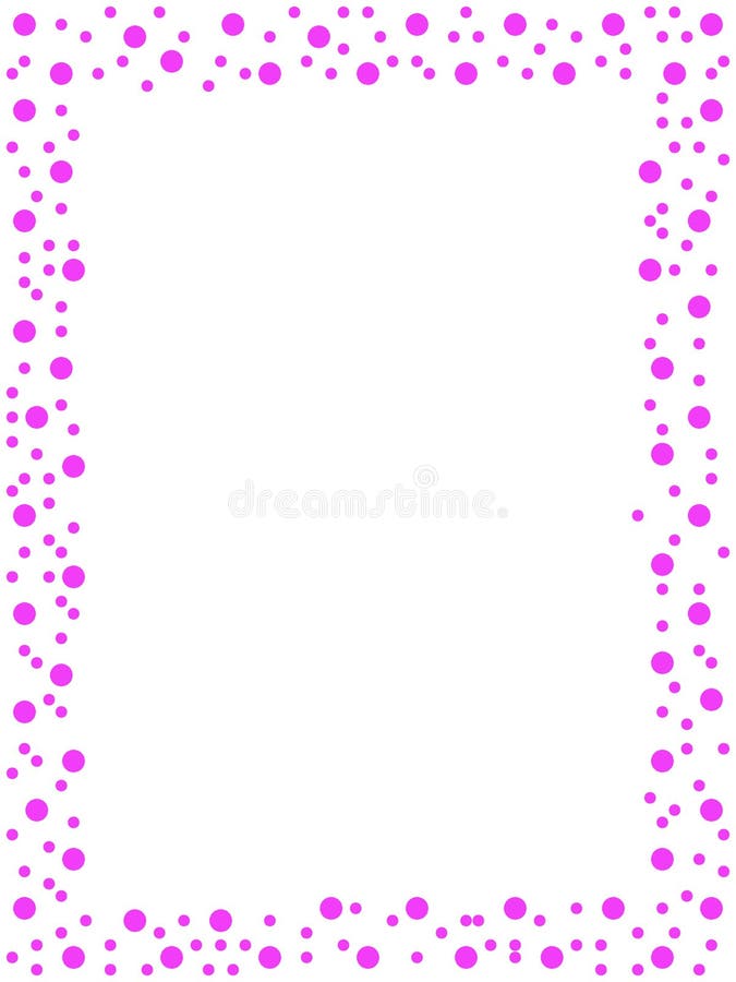 Frame with Blue Polka Dots on a White Background Stock Illustration ...