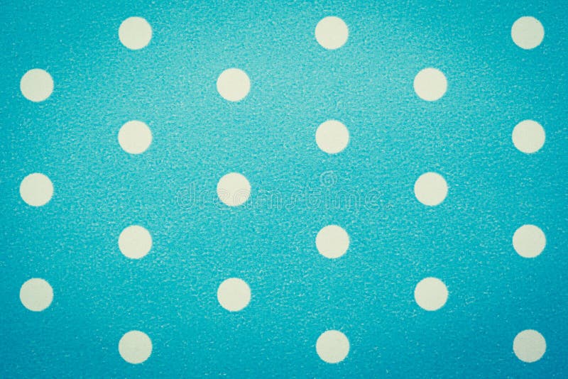 Retro Polka Dot Blue or Cyan Pattern on Old Stock Illustration ...