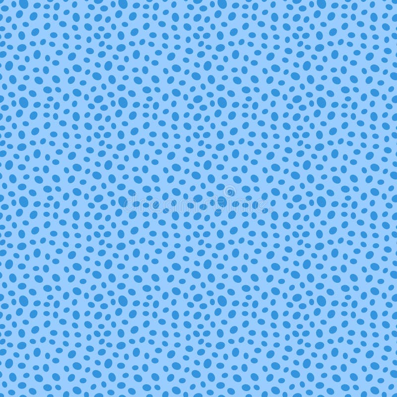 Blue Polka Dot Vector Seamless Pattern Illustration. Small Irregular ...