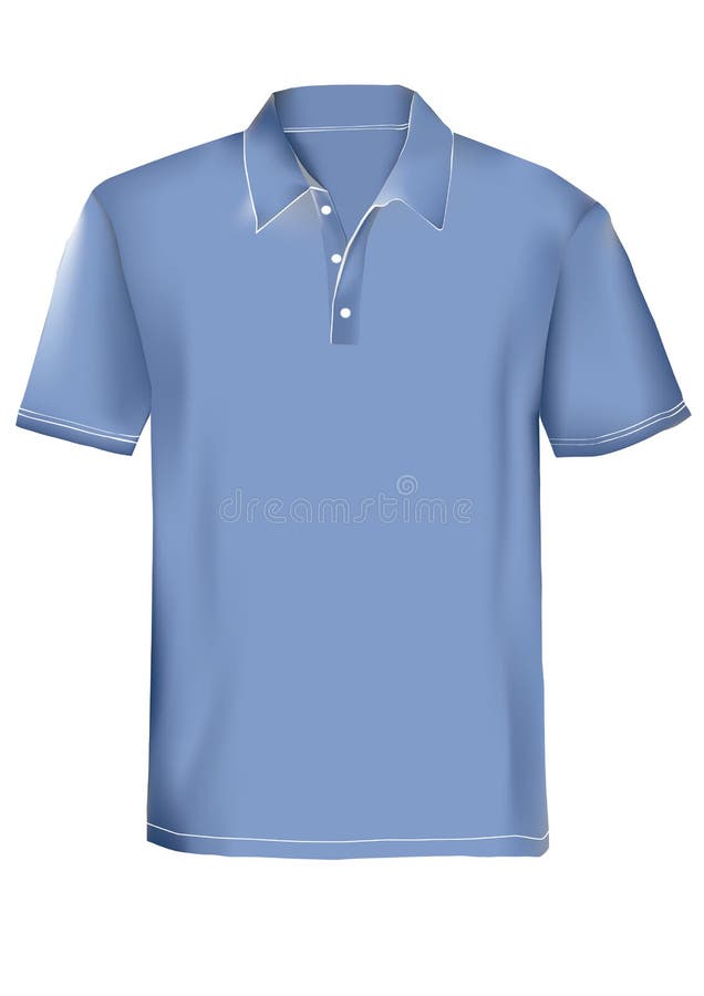 Blue Polo Shirt Design Template Stock Vector - Illustration of buttons ...
