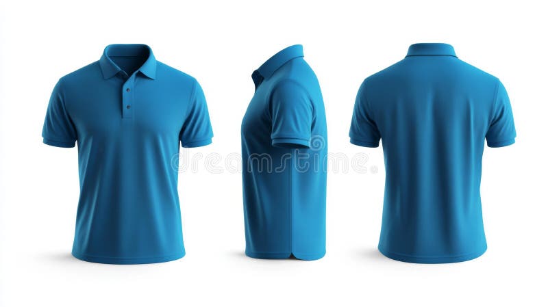 Blue Polo Shirt from Different Angles Generative AI Stock Illustration ...