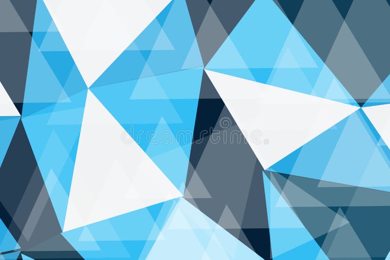 Blue Low Poly Connection Structure 3D Rendering Stock Illustration ...