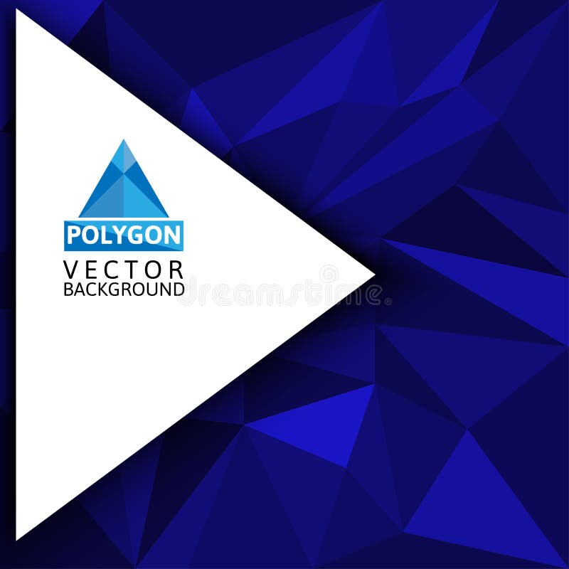 Blue Polygon Abstract Vector Background Stock Vector - Illustration of ...