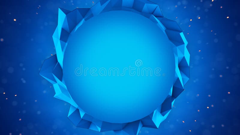 Blue Polygon Banner 3D Render Stock Illustration - Illustration of ...