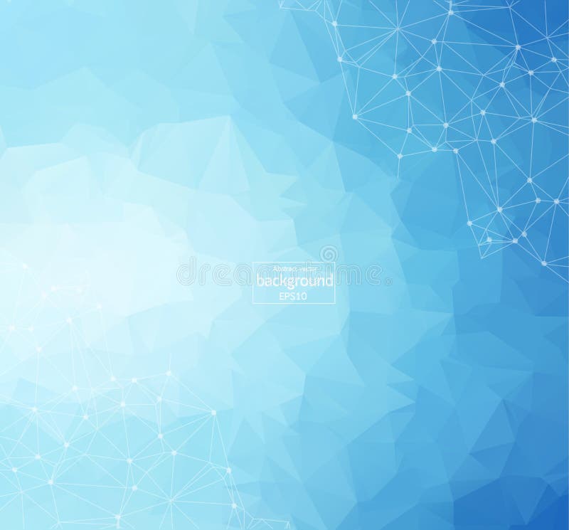 Abstract Polygonal Space Background with Connecting Dots and Lines. Low ...