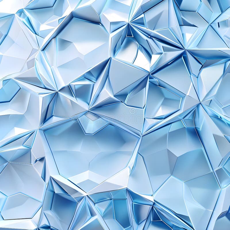 Blue Polygon Structure Abstract - Ai Generated Stock Illustration ...