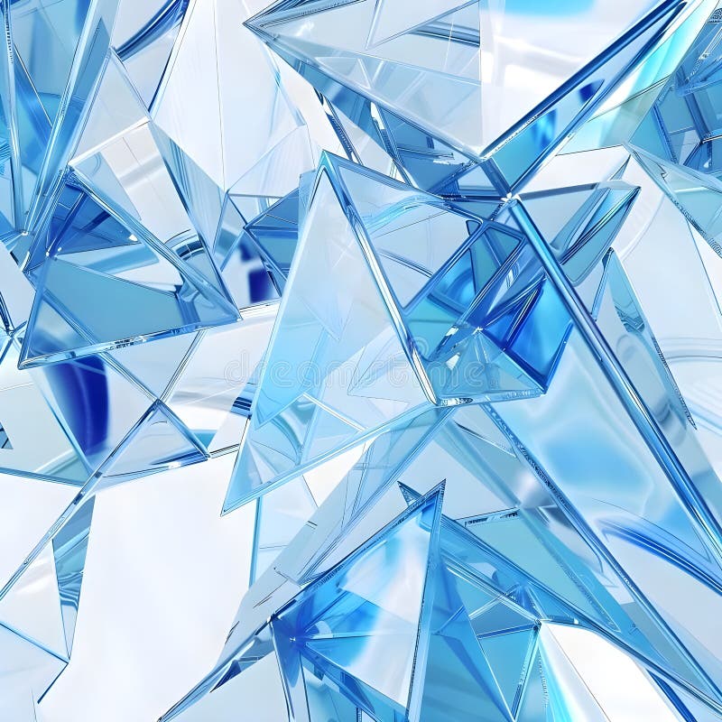 Blue Polygon Structure Abstract - Ai Generated Stock Illustration ...