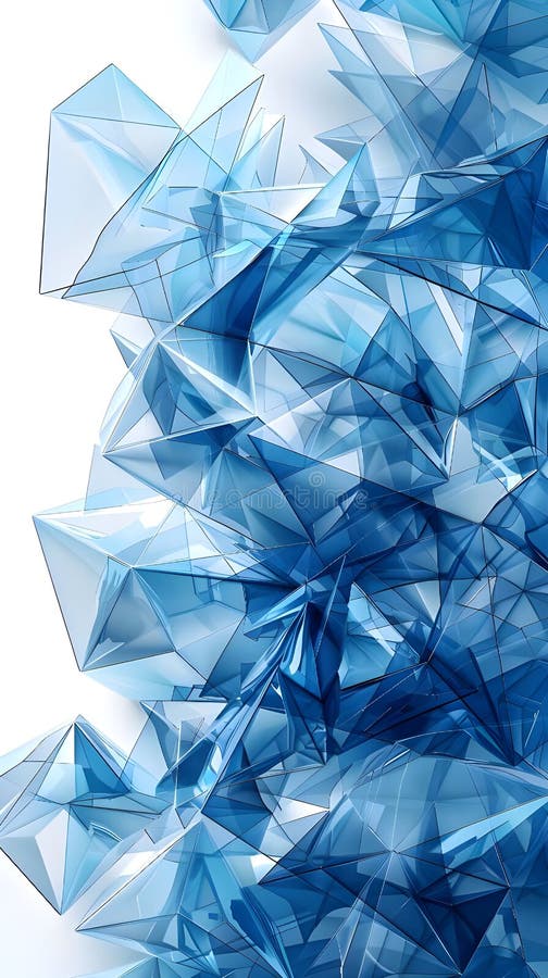 Blue Polygon Structure Abstract - Ai Generated Stock Illustration ...