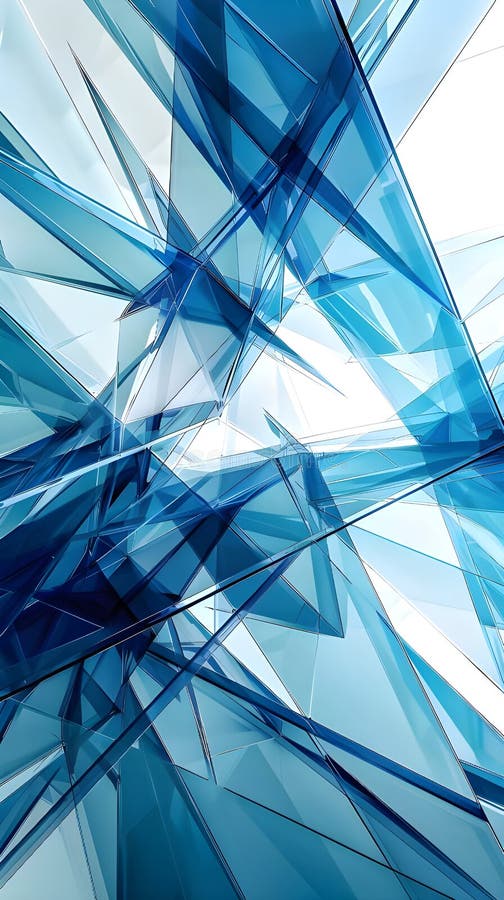 Blue Polygon Structure Abstract - Ai Generated Stock Illustration ...