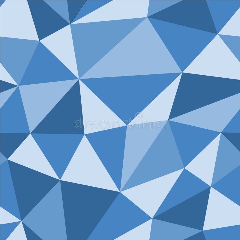 Blue Polygonal Background. Seamless Geometric Pattern. Blue Triangles ...