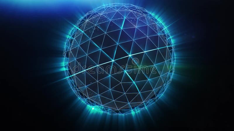 The Polygonal Ball is Transformed, Distorted. Display Lines, Points ...