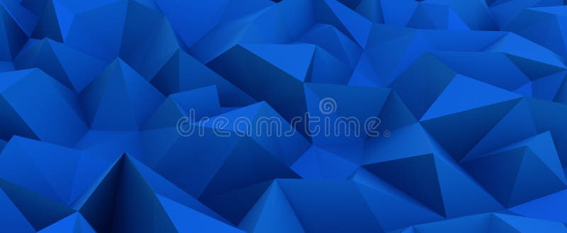 Blue Polygonal Triangle Crystals Abstract Background Stock Illustration ...