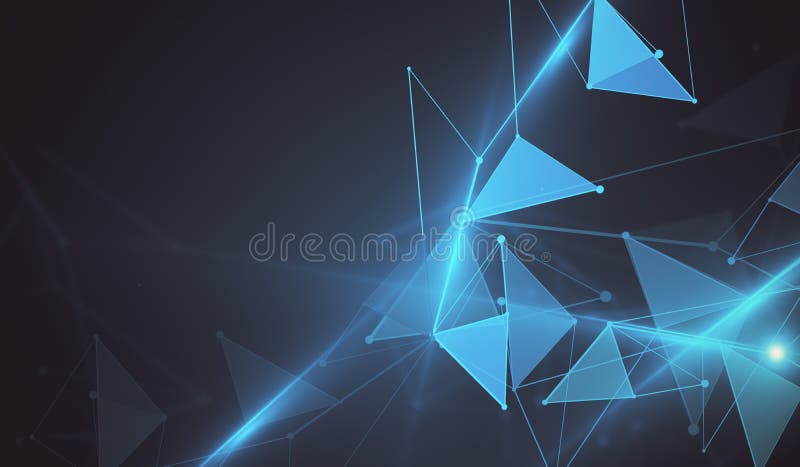 Blue polygonal wallpaper stock illustration. Illustration of matrix ...