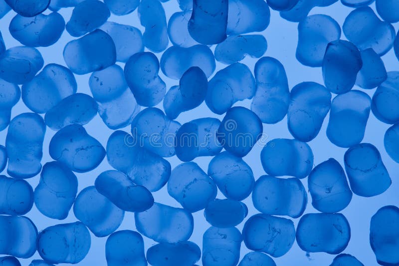 Blue Polymer Resin Granulate for Background Stock Image - Image of ...