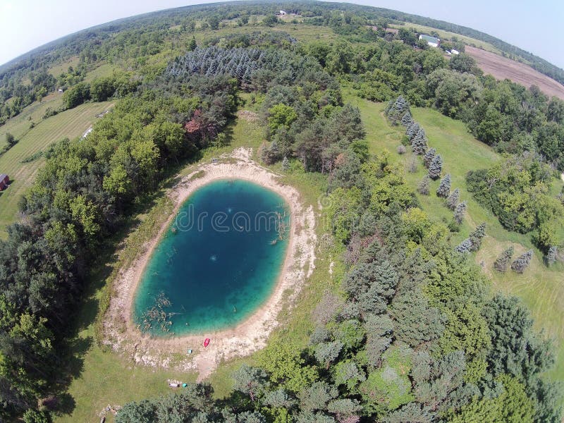 Blue pond aerial view stock photo. Image of scenery, midwest - 44328956