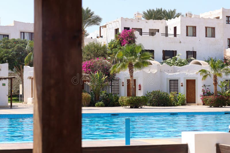 Blue pool in Egypt. stock photo. Image of hurghada, travel - 255843524