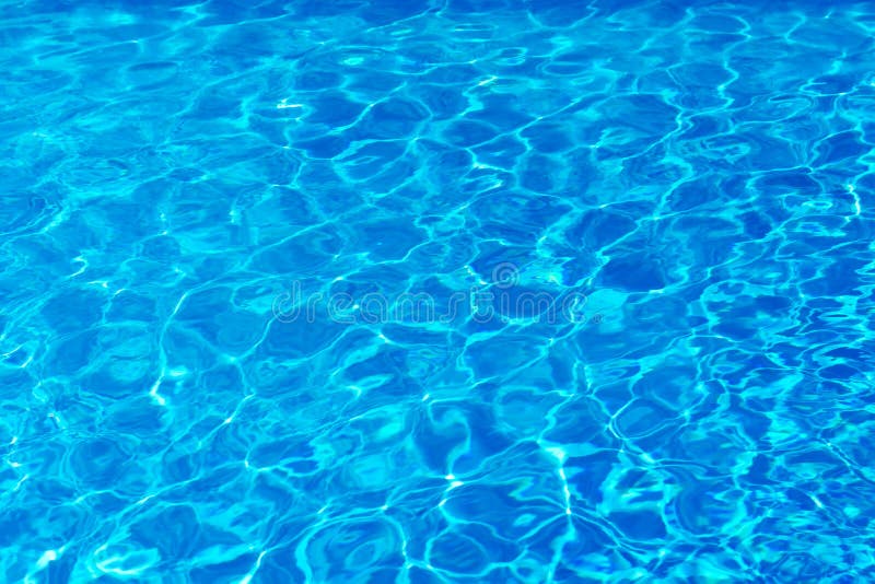 Blue Pool Water with Sun Reflections. Stock Photo - Image of pool ...