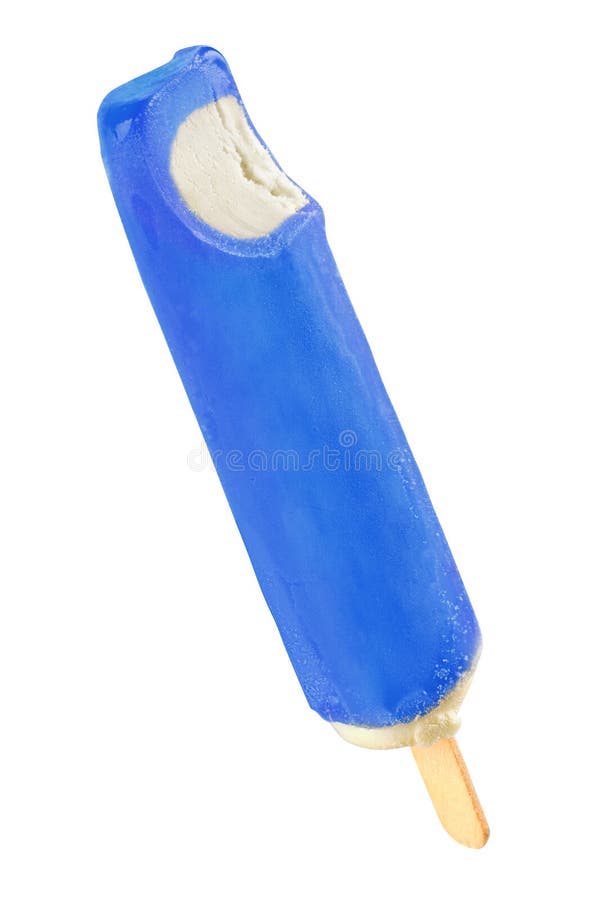 Blue popsicle on white stock image. Image of popsicle - 2684343