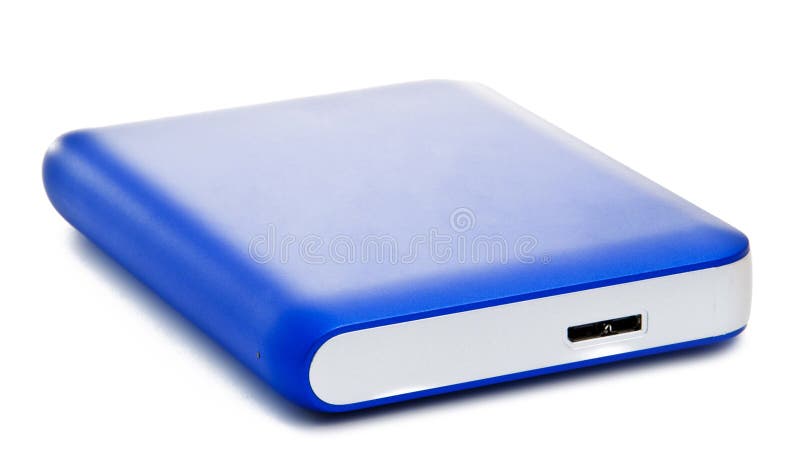 Blue Portable Drive stock photo. Image of information - 17988300