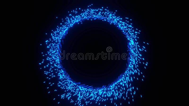 Blue Portal Effect with Lightning Circle Effect. Stock Footage - Video ...