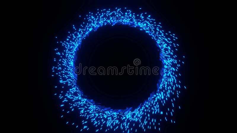 Blue Portal Effect with Lightning Circle Effect. Stock Footage - Video ...