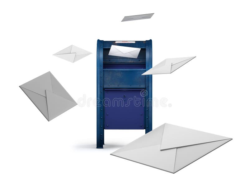 Blue post box stock photo. Image of express, blue, pillar - 18036542