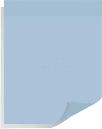 Blue Post it Note stock vector. Illustration of blue, paper - 6483476