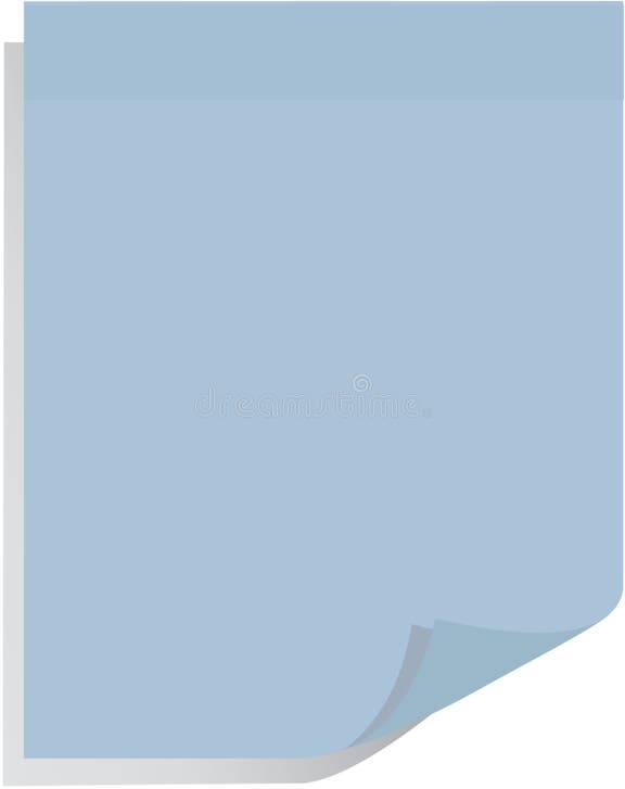 Blue Post it Note stock vector. Illustration of blue, paper - 6483476