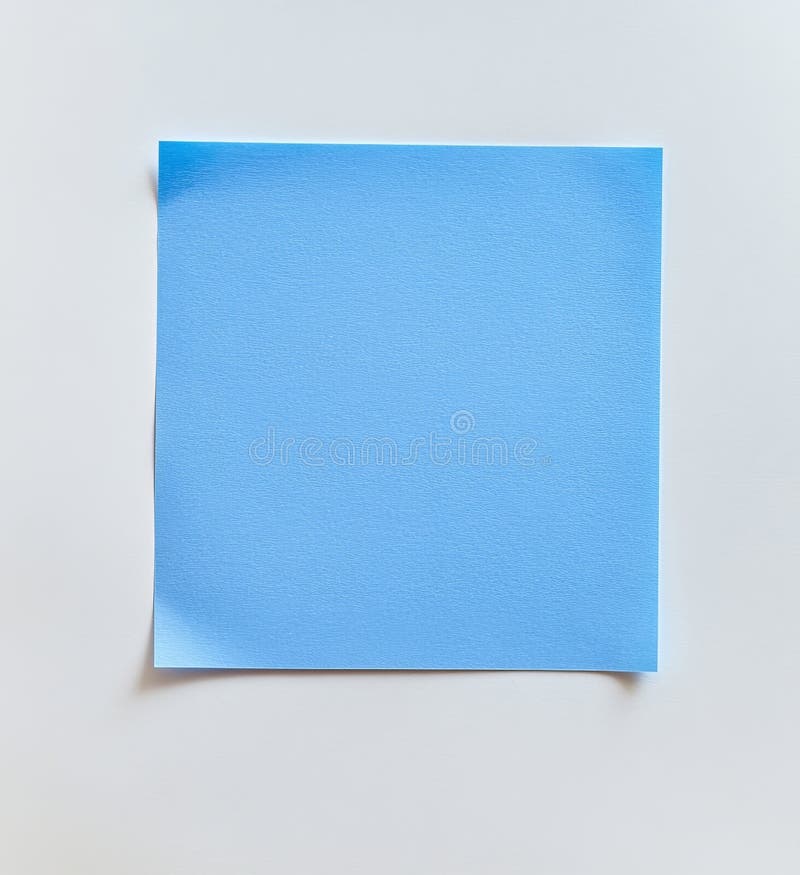 Blue Post-it Note Mockup Displaying Blank Organizational Stationery ...