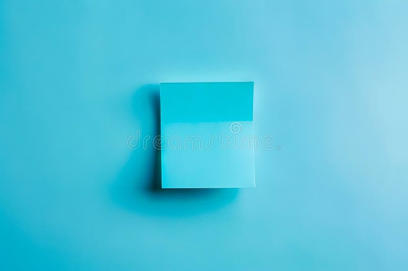 A Blue Post it Note on a White Background Stock Image - Image of design ...