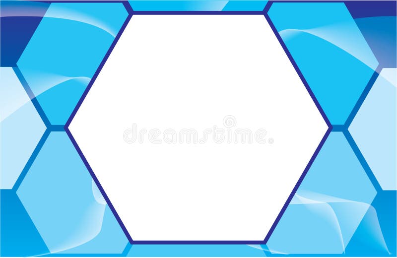 Blue Postcard Brochure Template Stock Illustration - Illustration of ...