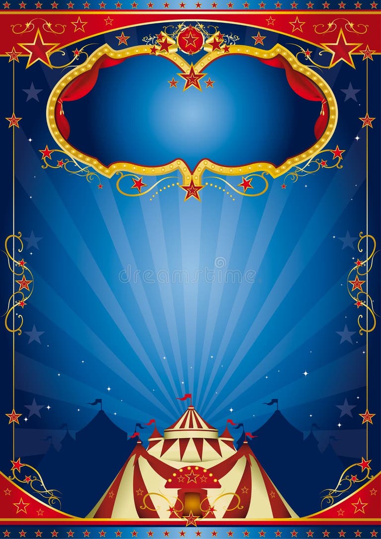 Blue Circus Poster Background Stock Illustrations – 3,669 Blue Circus ...
