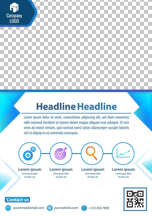 Blue Poster and Flyer Template Design on Abstract Fluid Background with ...