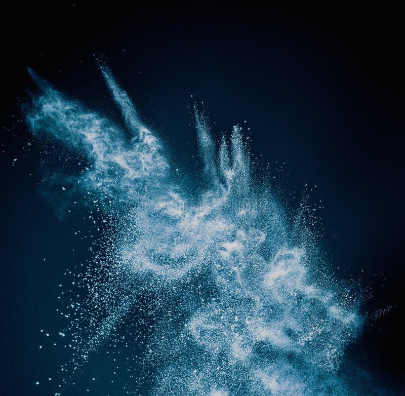 Blue powder exploding stock photo. Image of crumbled - 44056878