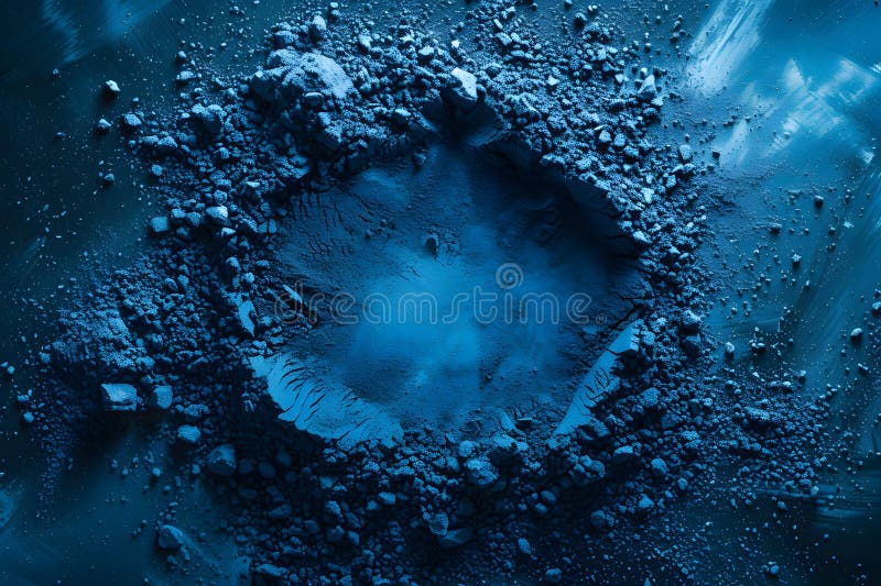 Blue Powder Explosion: Abstract on Dark Blue Background Stock ...