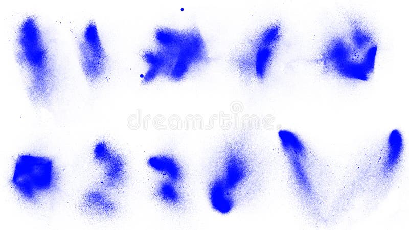 Blue Powder Splash Brush for Design Stock Image - Image of drop ...