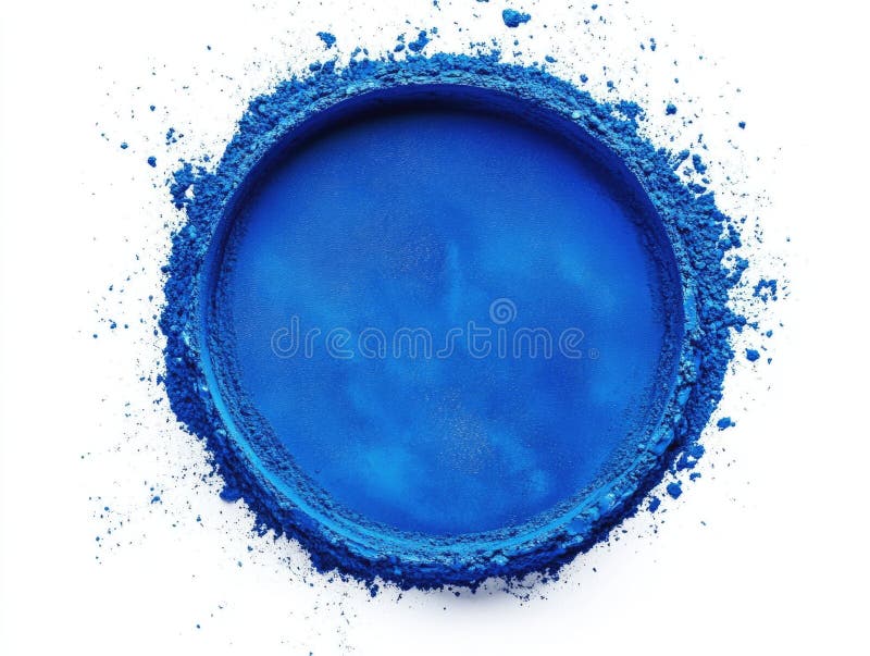 Blue Powder is Spread Out in a Circle Stock Image - Image of vibrant ...