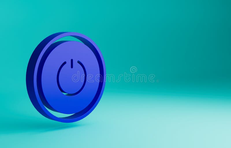 3D Power Start Button Icon Orange Color Stock Illustration ...