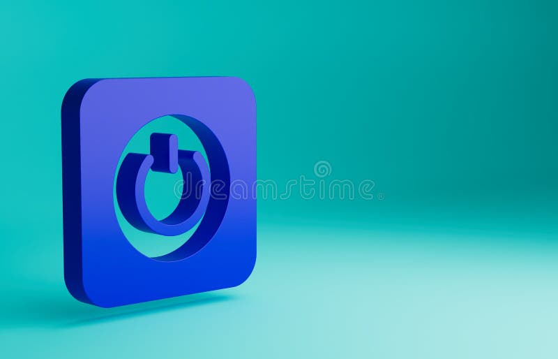 3D Power Start Button Icon Orange Color Stock Illustration ...