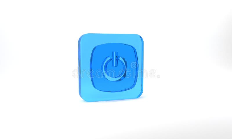 3D Power Start Button Icon Orange Color Stock Illustration ...