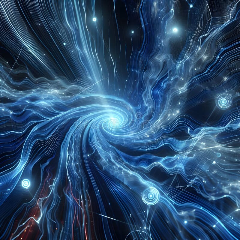 Blue Power Flows and Light and Modern Solar Power Glass. Stock ...