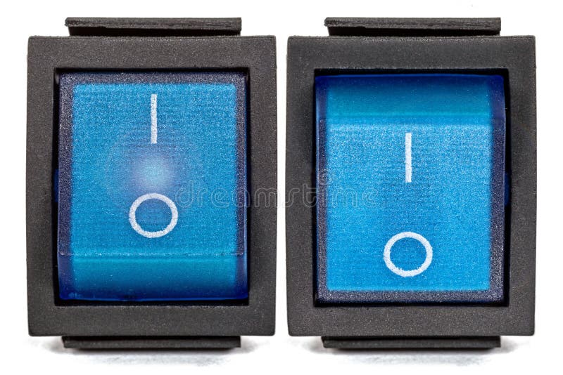 Blue power switch on/off stock image. Image of power - 39080677
