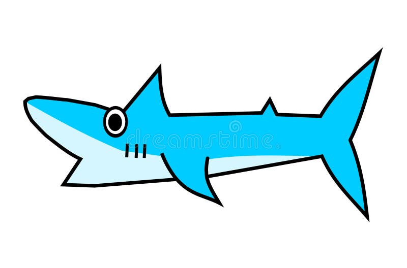 Blue Predatory Fish in Cartoon Vector Style Stock Illustration ...